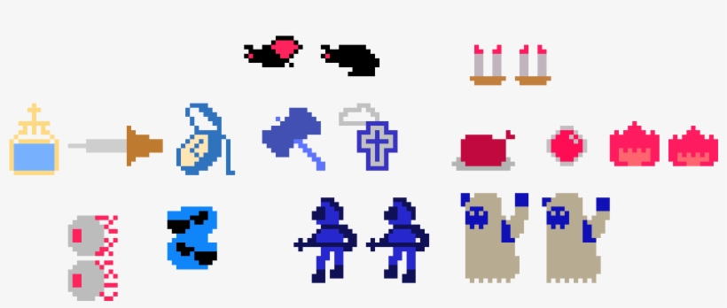 Castlevania Items/enemies, Atari 2600-style - Pixel Castlevania Art ...