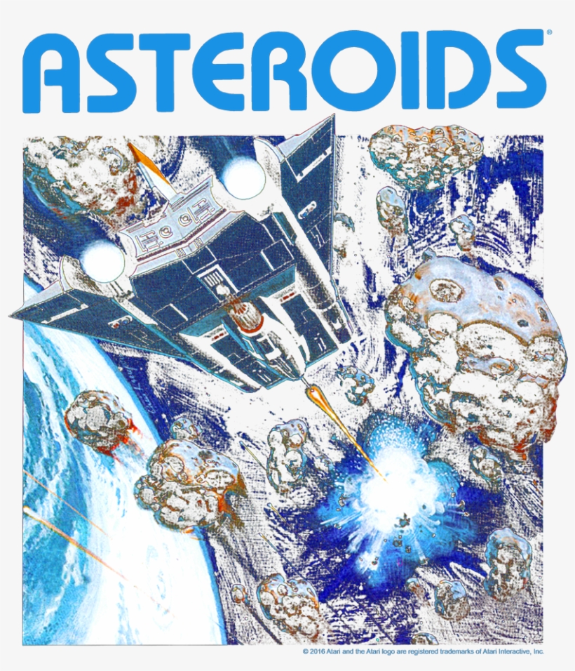 Atari 2600 Asteroids Men's Ringer T-shirt - Ringer T-shirt Transparent ...