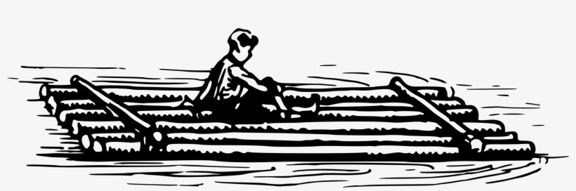 Rafting Lifeboat Whitewater Free - Log Raft Clip Art Transparent PNG ...