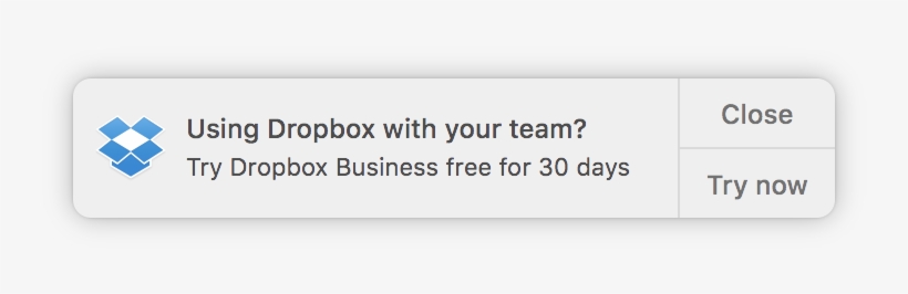 Notification Ads Are The Worst - Dropbox Transparent PNG - 756x194 ...