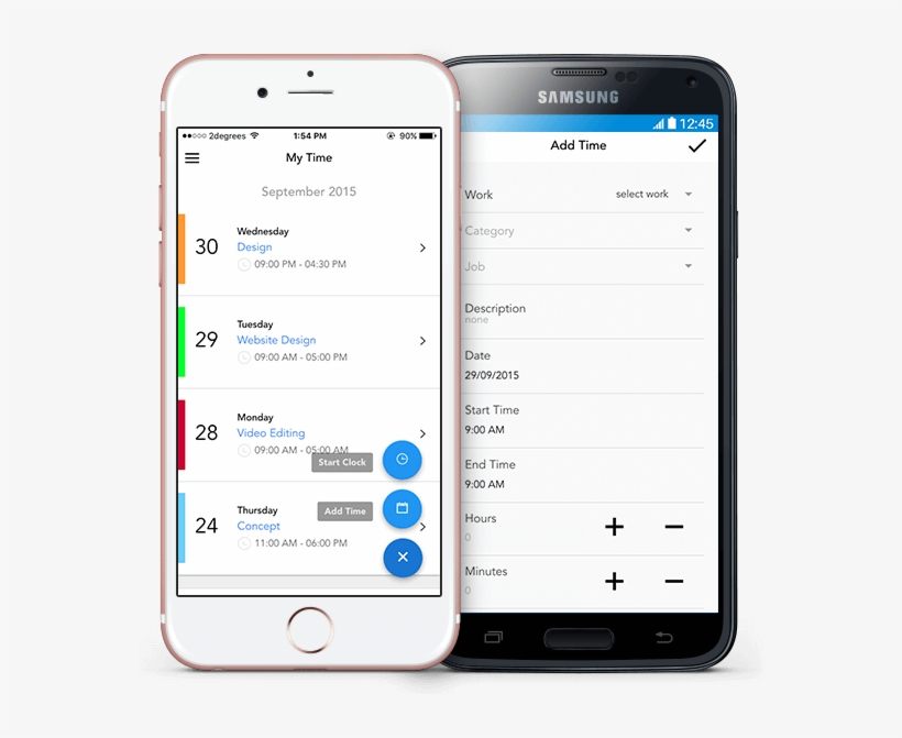 Flexitime Mobile Record Time - Timesheet Mobile View Transparent PNG ...
