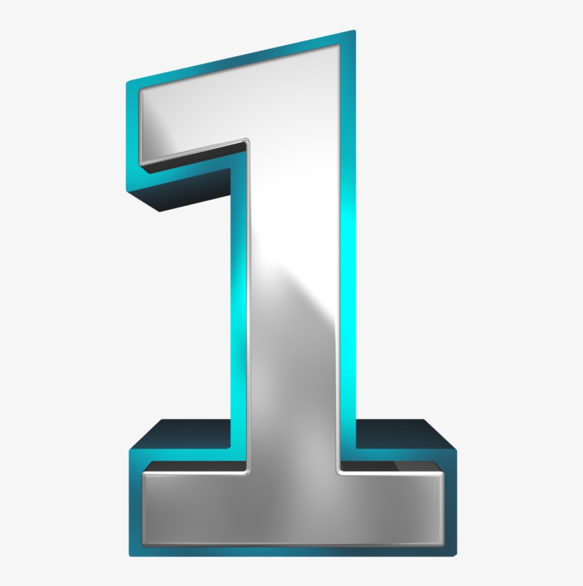 Jpg Transparent Metallic And Blue Number One Png Clipart - Metallic ...