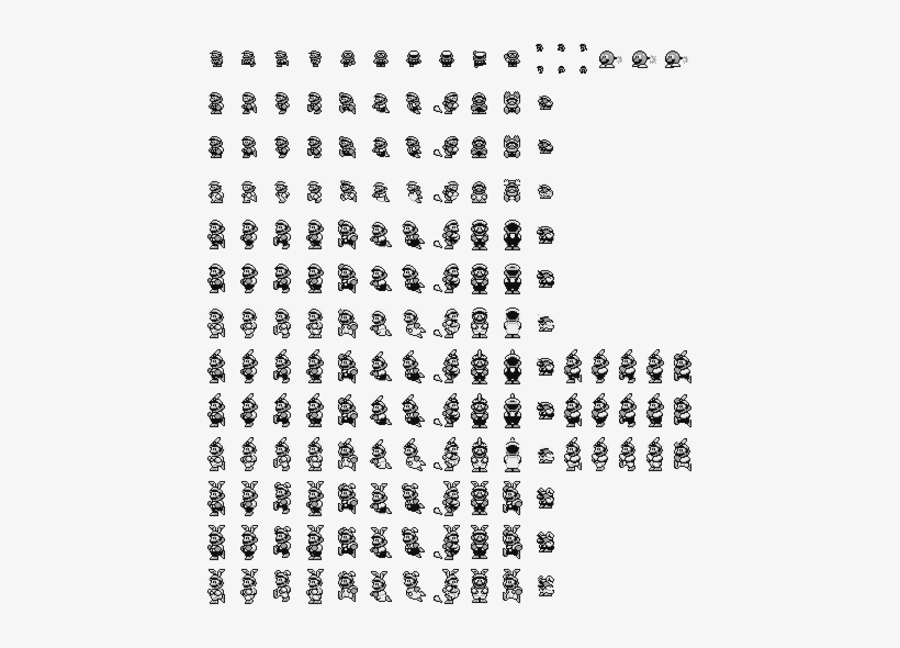 Download Super Mario Land Sprite Sheet - HD Transparent PNG - NicePNG.com