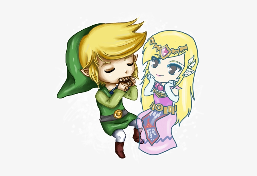 Chibi Link And Zelda Spirit T By Leziith On Deviantart - Zelda And Link ...
