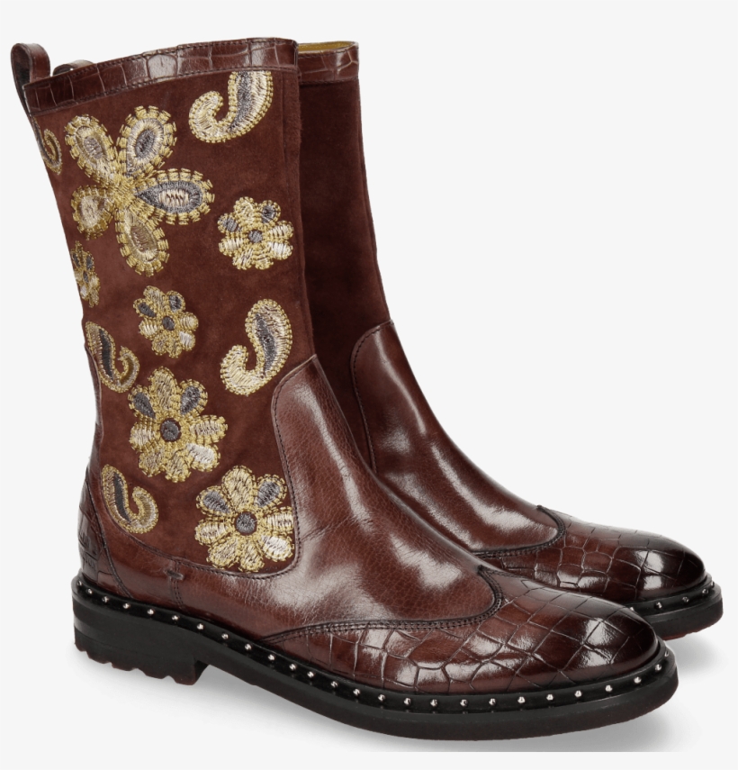 Ankle Boots Amelie 39 Crock Lima Wine Embrodery Paisley - Work Boots ...