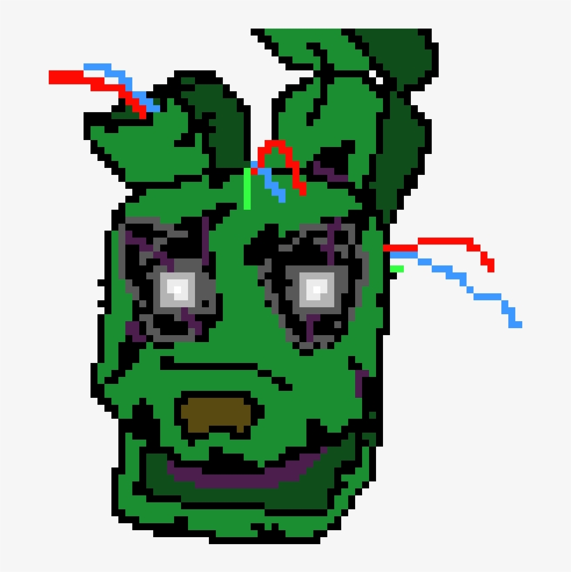 Download Salvaged Springtrap - Pixel Art - HD Transparent PNG - NicePNG.com