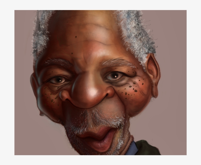 Morgan Freeman Caricature - Morgan Freeman Close Up Transparent PNG ...