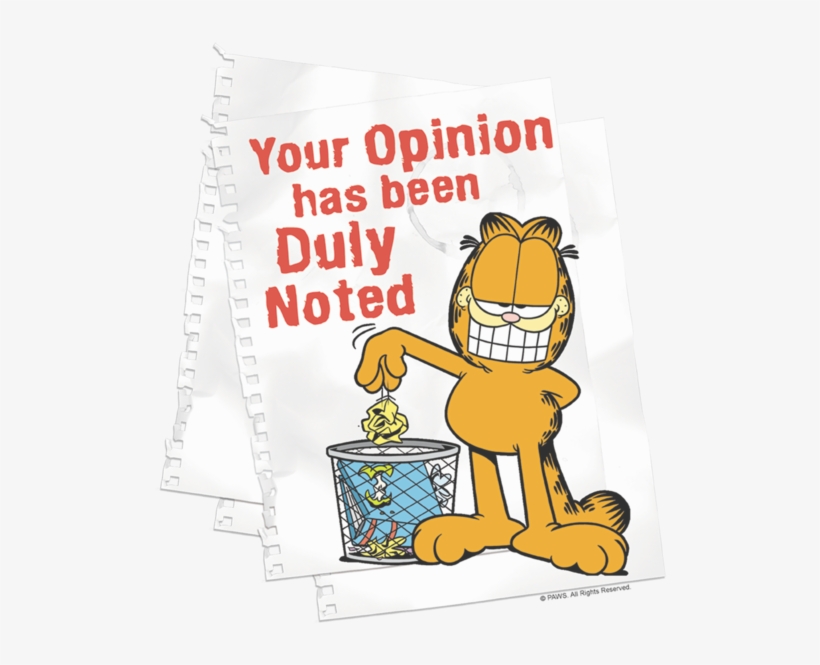 Download Garfield Duly Noted Men's Tank - Garfield Your Opinion Has ...