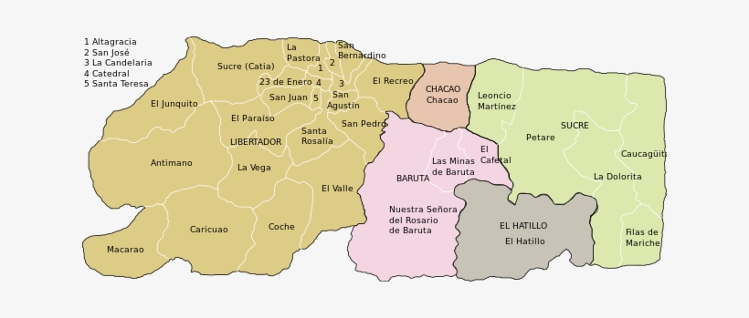 Mapa De Caracas Con Parroquias - Mapa De Caracas Transparent PNG ...