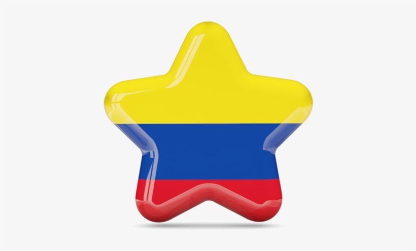 Illustration Of Flag Of Colombia - Columbia Flag Star Transparent PNG ...