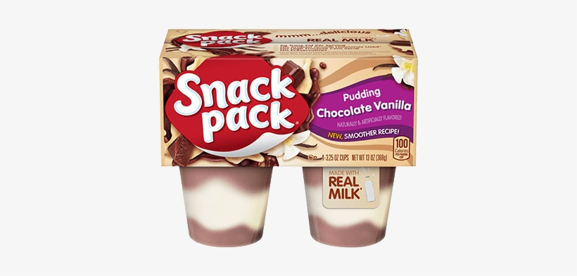 Chocolate Vanilla - Snack Pack Chocolate Pudding Transparent PNG ...