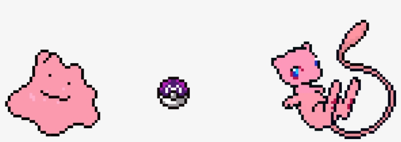 Mew,ditto,and A Master Ball - 8 Bit Pokemon Transparent PNG - 1570x450 ...
