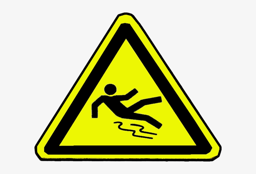 Caution Slippery - Slippery Caution Sign Png Transparent PNG - 600x480 ...
