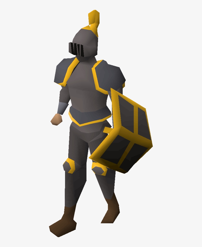 Iron Gold-trimmed Set Equipped - Rune Gold Trimmed Osrs Transparent PNG ...