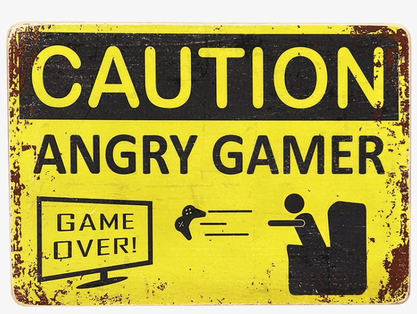 Показать На Стене - Caution Angry Gamer Transparent PNG - 1000x1000 ...
