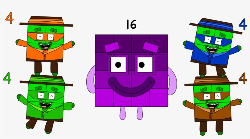 Numberblock 16 Turns Into A Barbershop Quartet - Twitter Numberblocks ...