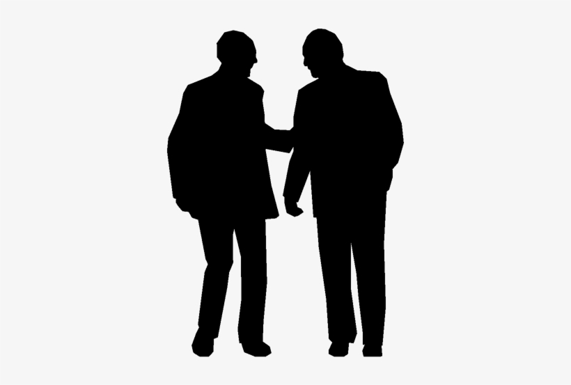 Silhouette Men Talking - Two Men Talking Silhouette Png Transparent PNG ...