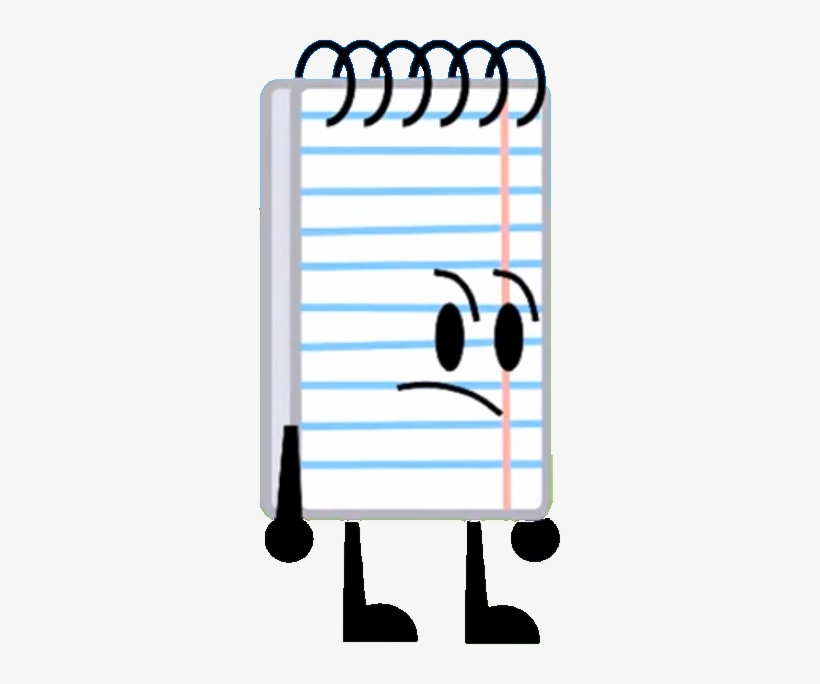 Notepad-boto - Bfdi Notepad Png Transparent PNG - 301x604 - Free ...
