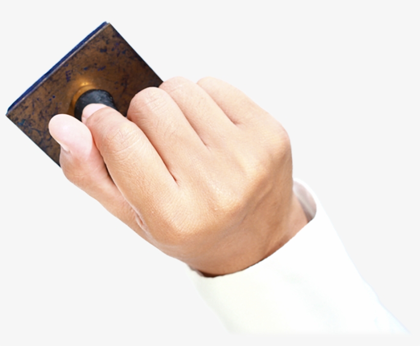 Rubber Stamp With Hand Png