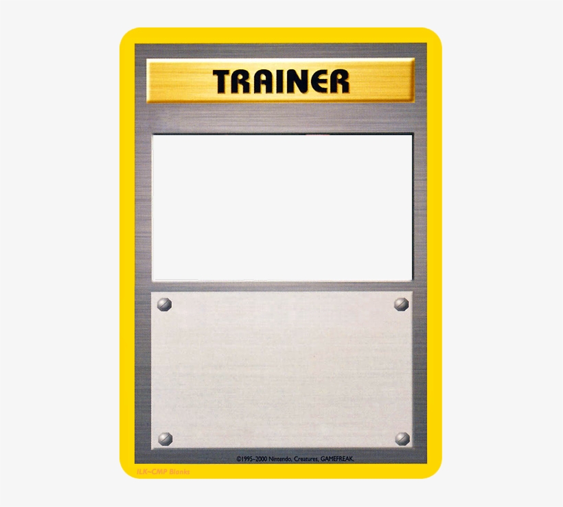 Blank Pokemon Card Template Pokemon Old Trainer Cards Transparent PNG 