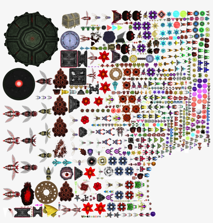 Astroflux Sprite Sheet 1 Transparent PNG - 2048x2048 - Free Download on ...