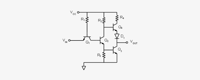 Ttl Inverter And Nand Gate - Diagram Transparent PNG - 567x278 - Free ...