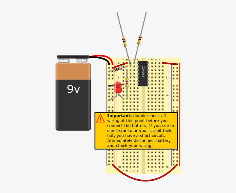 [100k Resistor] Connect Snap Connector To Battery - Moisture Sensor ...