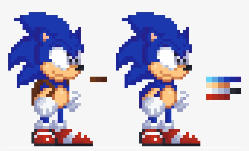 Satam Sonic Sprite - Cartoon Transparent PNG - 1249x706 - Free Download ...
