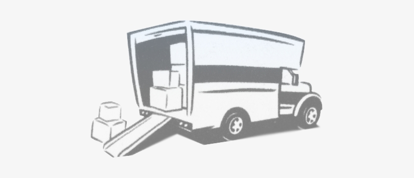 Download Dc Movers - Black And White Moving Truck - HD Transparent PNG ...