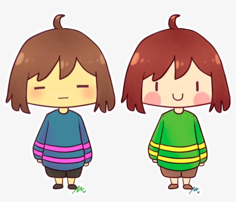 Frisk And Chara By Wivimon On Deviantart Clip Black - Frisk And Chara ...