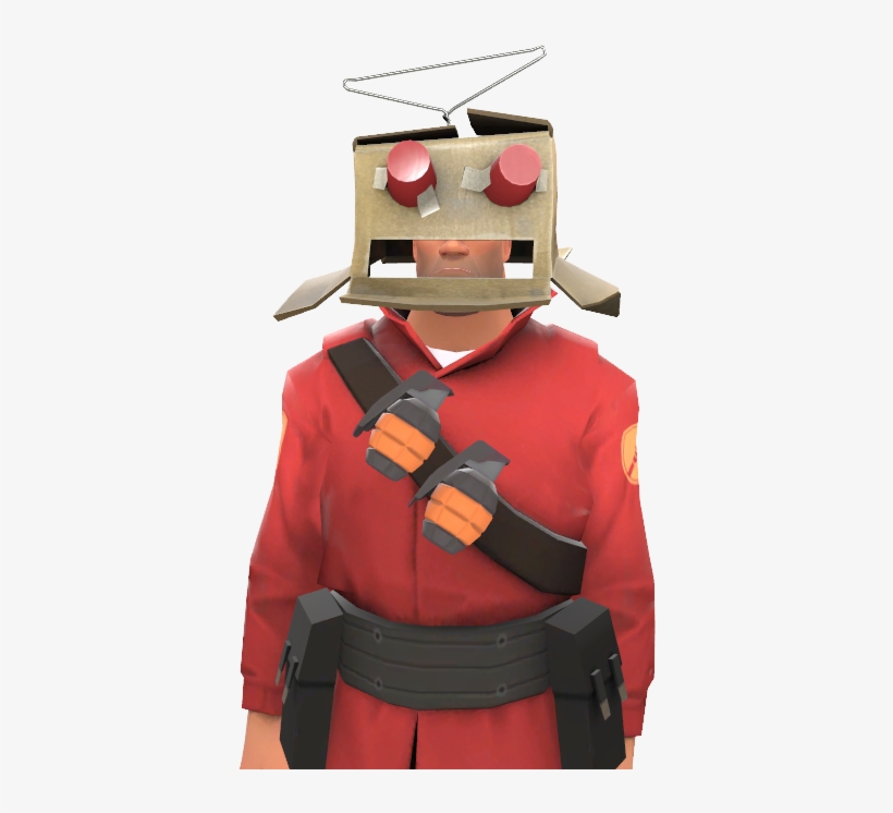 Download Cardboard Robot Head - Tf2 Soldier Robot Costume - HD ...