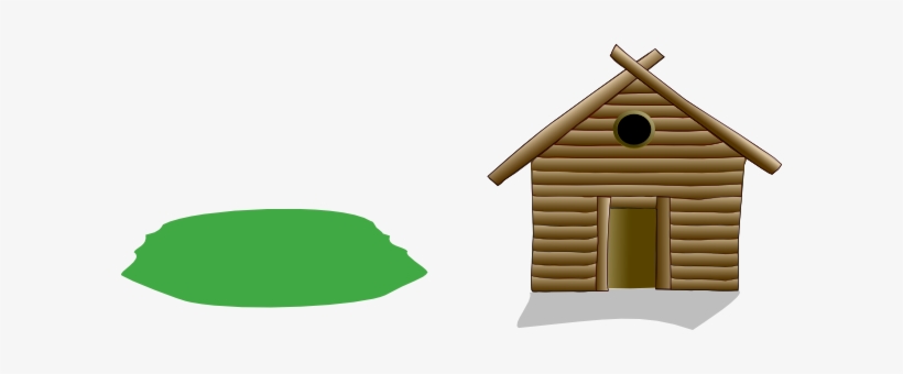 Shack Clip Art At Clker - Three Little Pigs Wooden House Transparent ...