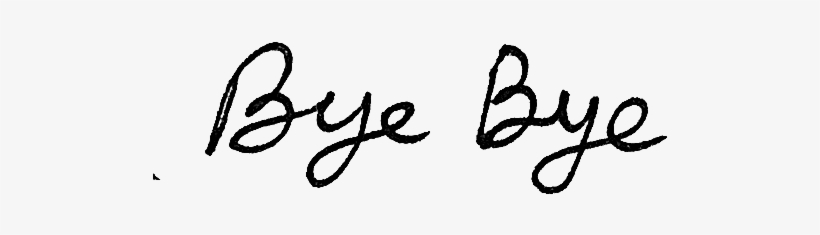 Byebyehandwriting - Bye Handwriting Transparent PNG - 600x285 - Free ...