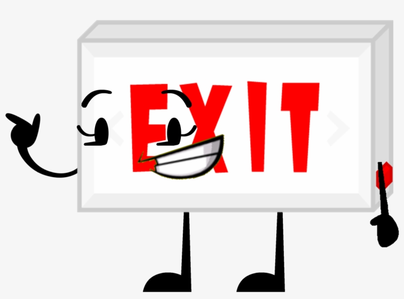 New Exit Sign Pose - Object Multiverse Reboot Part 2 Transparent PNG ...
