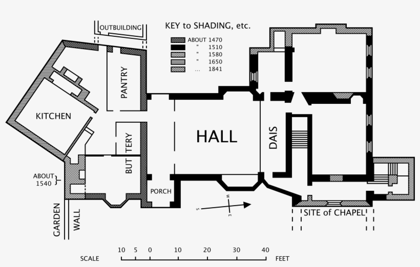 Horham Hall Blueprint - Medieval House Floor Plan Transparent PNG ...