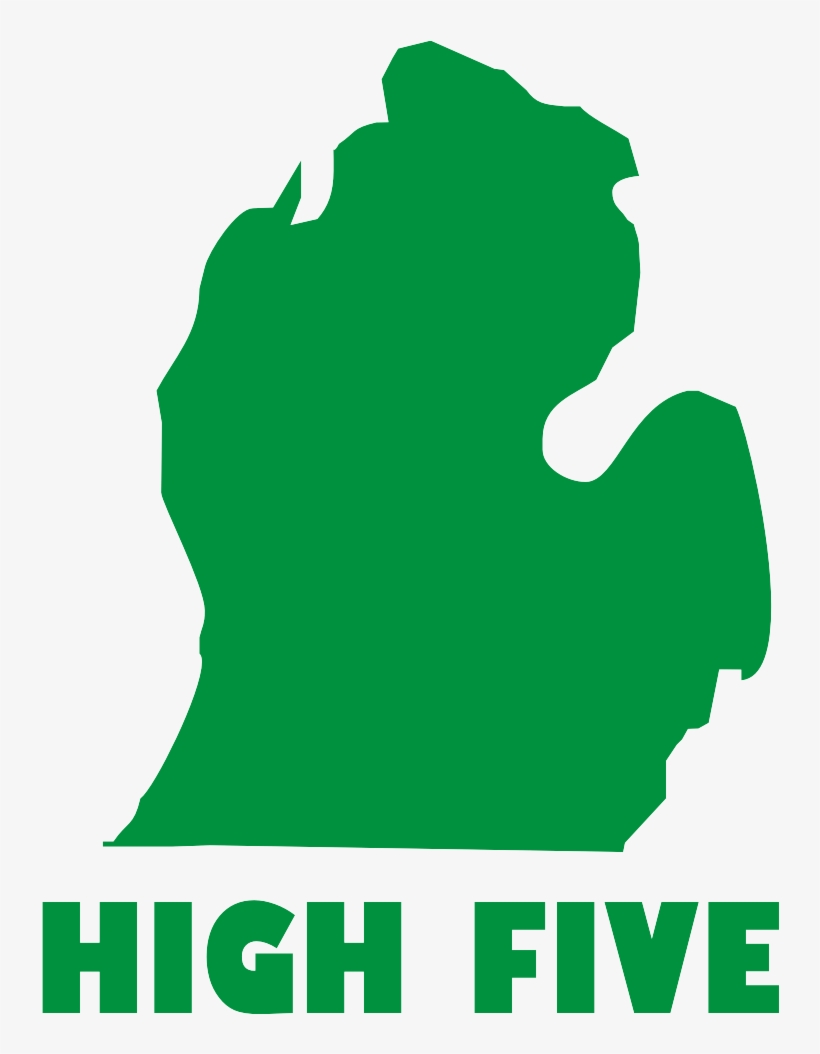 Michigan High Five Shirt - State Of Michigan High Five Transparent PNG ...