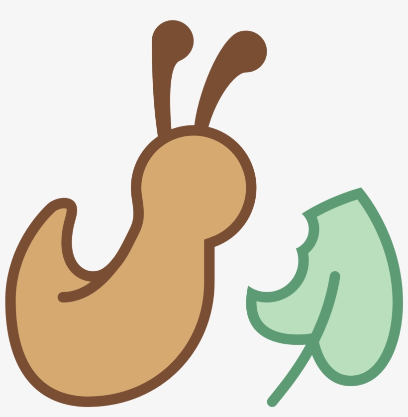 This Icon Is Depicting A Slug Next To A Leaf With A - Slug Clipart Png ...