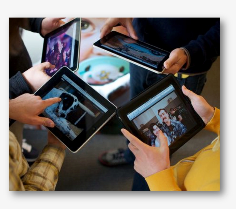 Group Of People Using Ipads Transparent PNG - 1021x857 - Free Download ...