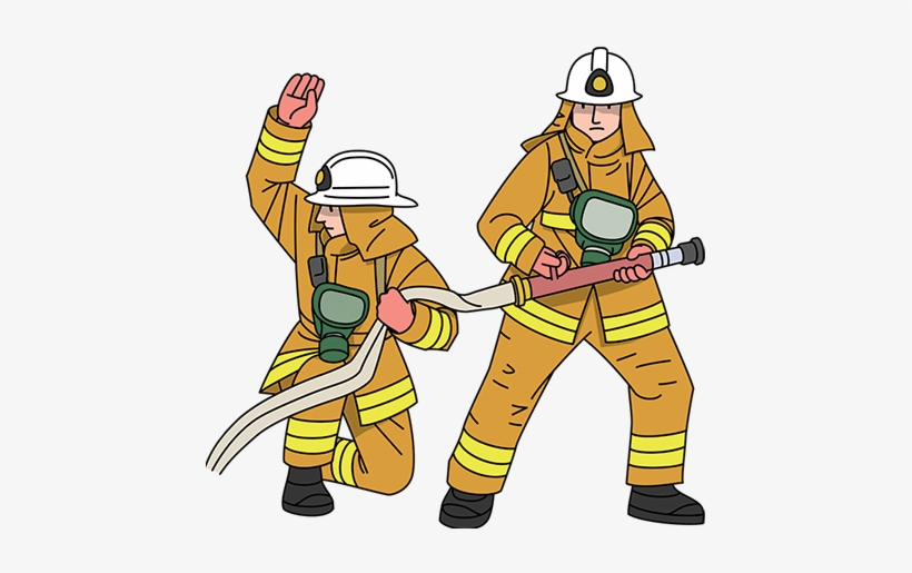 Firefighter Clipart Rescuer - Firefighter Team Clip Art Transparent PNG ...
