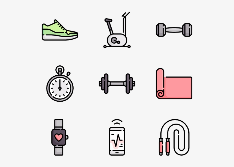 Gym Equipment Icons - Icon Transparent PNG - 600x564 - Free Download on NicePNG