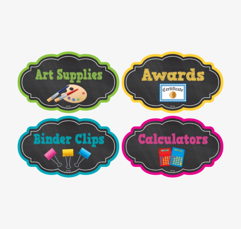 Chalkboard Supply Labels Transparent PNG - 700x700 - Free Download on ...
