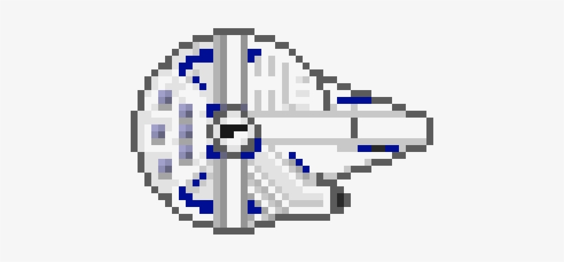 Millennium Falcon - Pixel Art Transparent PNG - 500x370 - Free Download ...