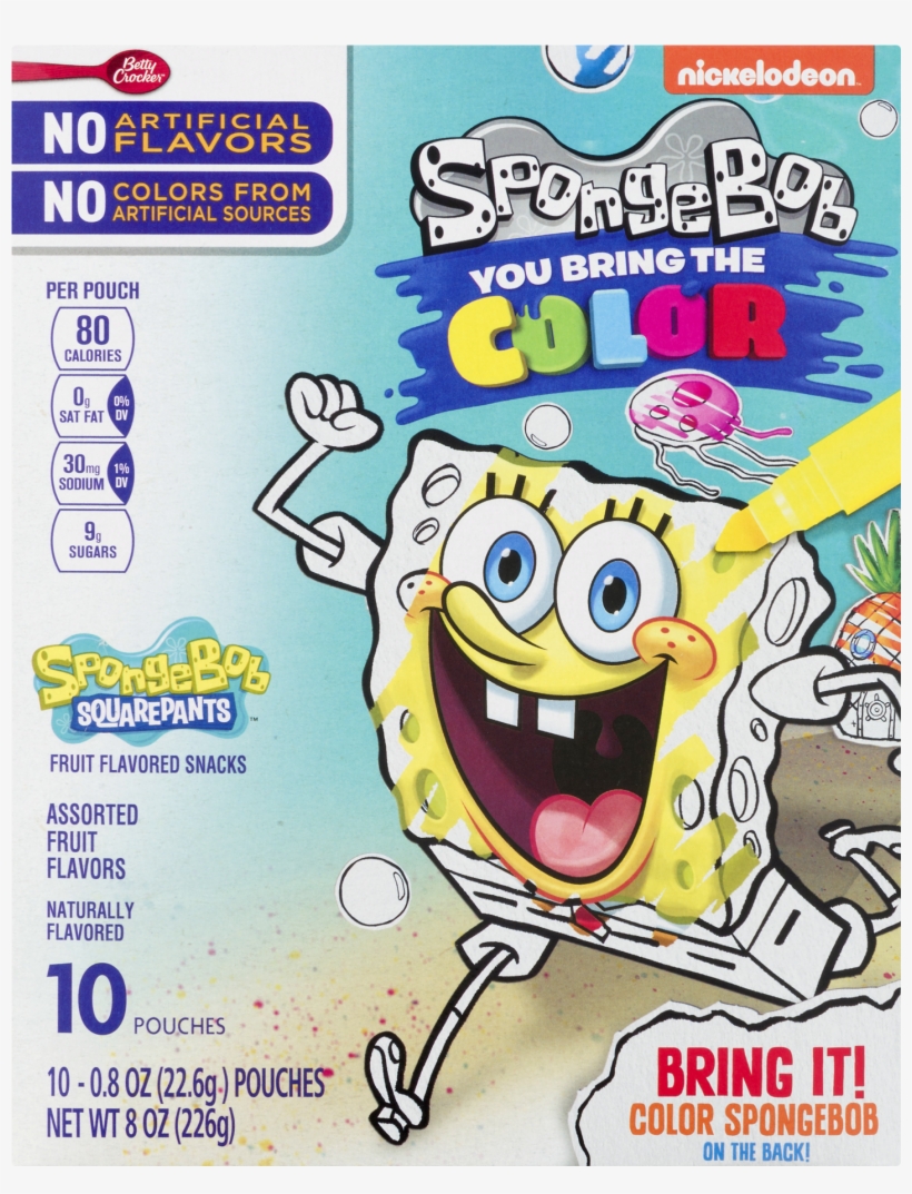 Fruit Snacks Spongebob Squarepants Snacks 10 Pouches - Spongebob Fruit ...