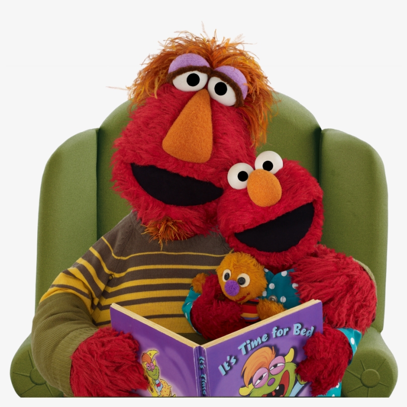 Elmo And Dad - Elmo Reading A Book Transparent PNG - 922x900 - Free ...