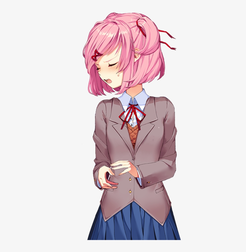 Download Edited Mediaa Rendered Natsuki Sprite Where Shes Fiddling ...