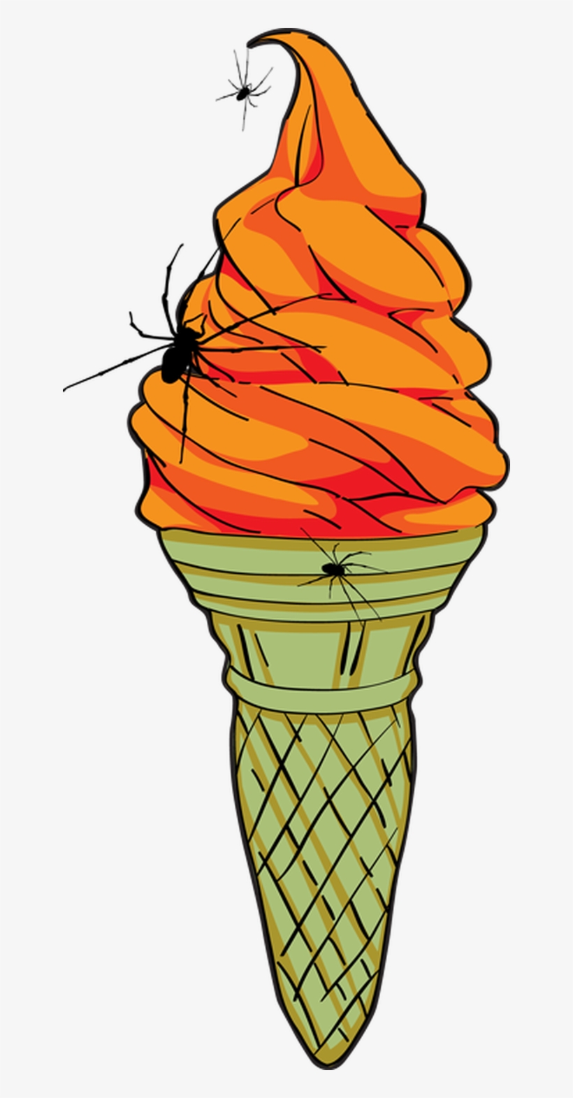 Halloween Ice Cream Cone - Halloween Ice Cream Png Transparent PNG ...