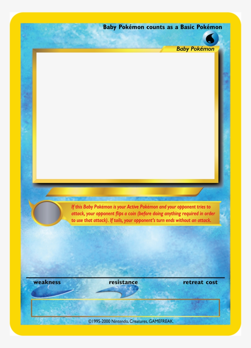 Tcg Blanks Neo Jumbo Pokemon Trading Card Blank Transparent PNG 