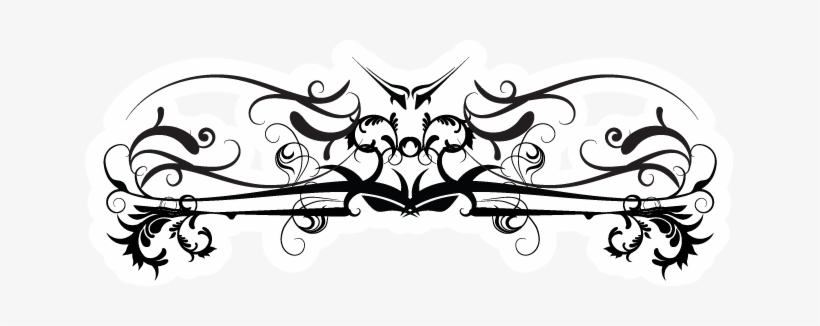 Black And White Scrolls Transparent PNG - 649x246 - Free Download on ...