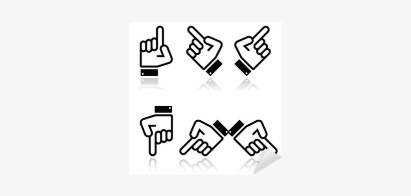 Up, Down, Across Icon Vector Sticker • Pixers® • We - Illustration ...