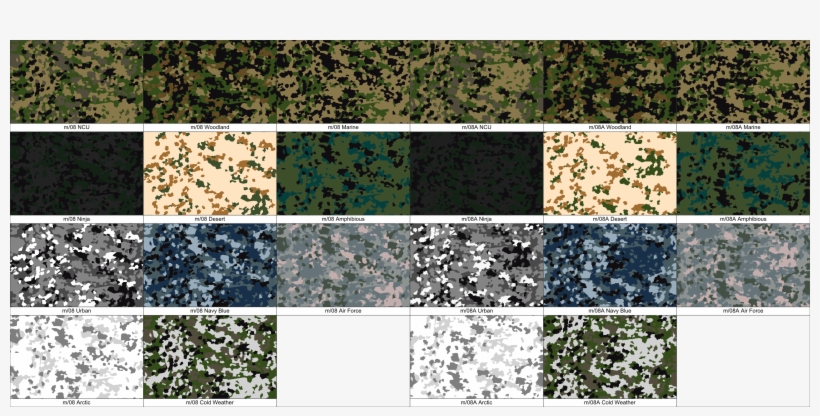 M08 Camo Chart By Tounushi On Deviantart - M08 Camo Transparent PNG ...